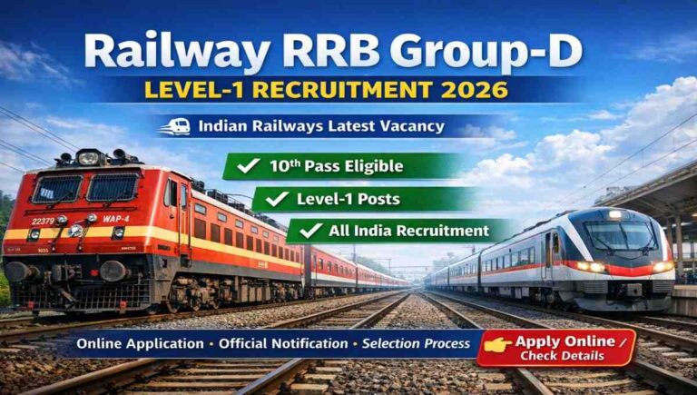 Railway RRB Group-D Level-1 Recruitment 2026