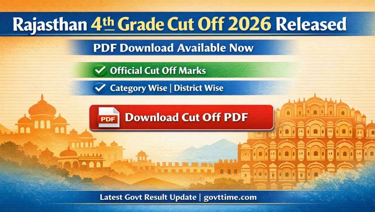 Rajasthan 4th Grade Cut Off 2026