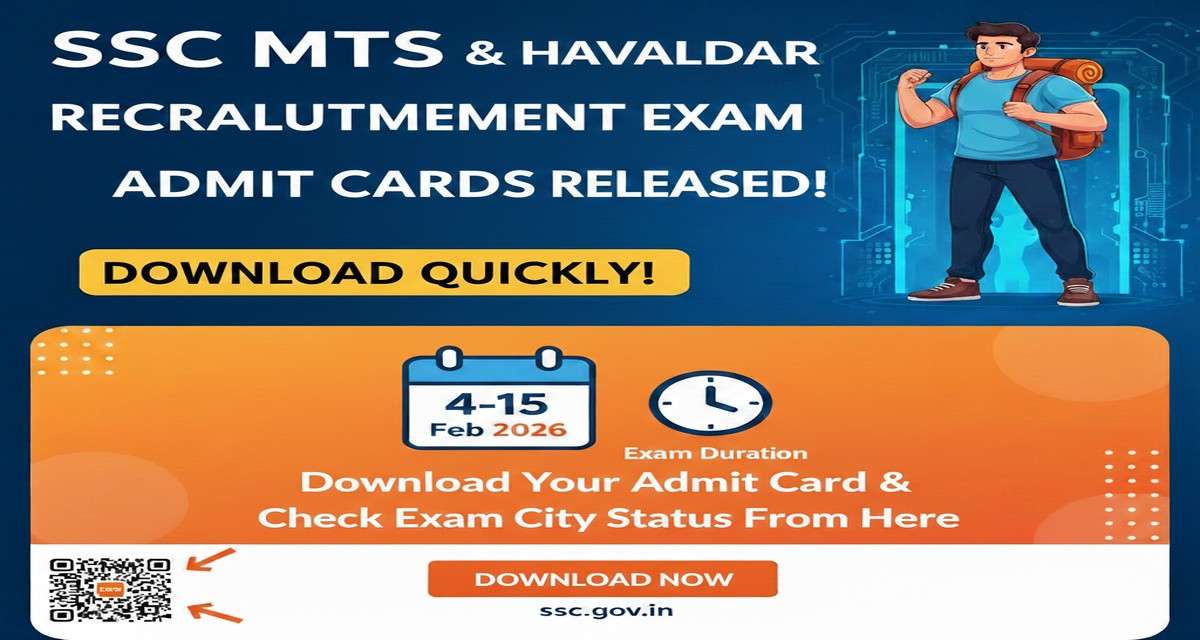 SSC MTS Admit Card 2026: यहाँ से डाउनलोड करें हॉल टिकट और चेक करें ...